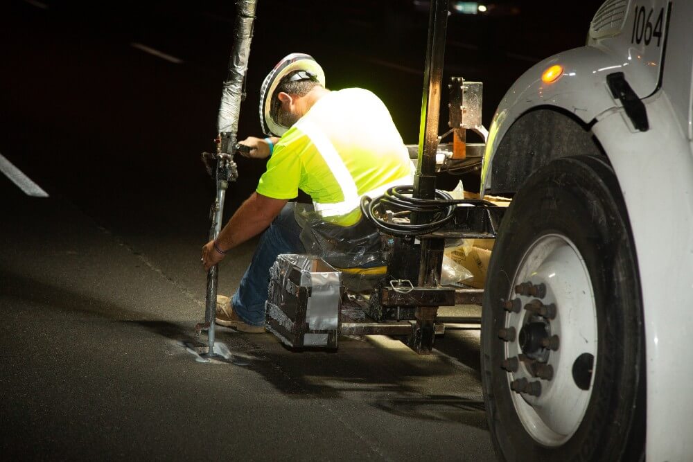 Reflective Pavement Marker Installation - A&A Safety, Inc.